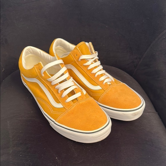 Vans | Shoes | Vans Mustard And White Lowtop Sneakers With Iconic ...